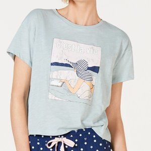 Jenni | Intimates & Sleepwear | Jenni Graphicprint Pajama Shirt Cest La ...